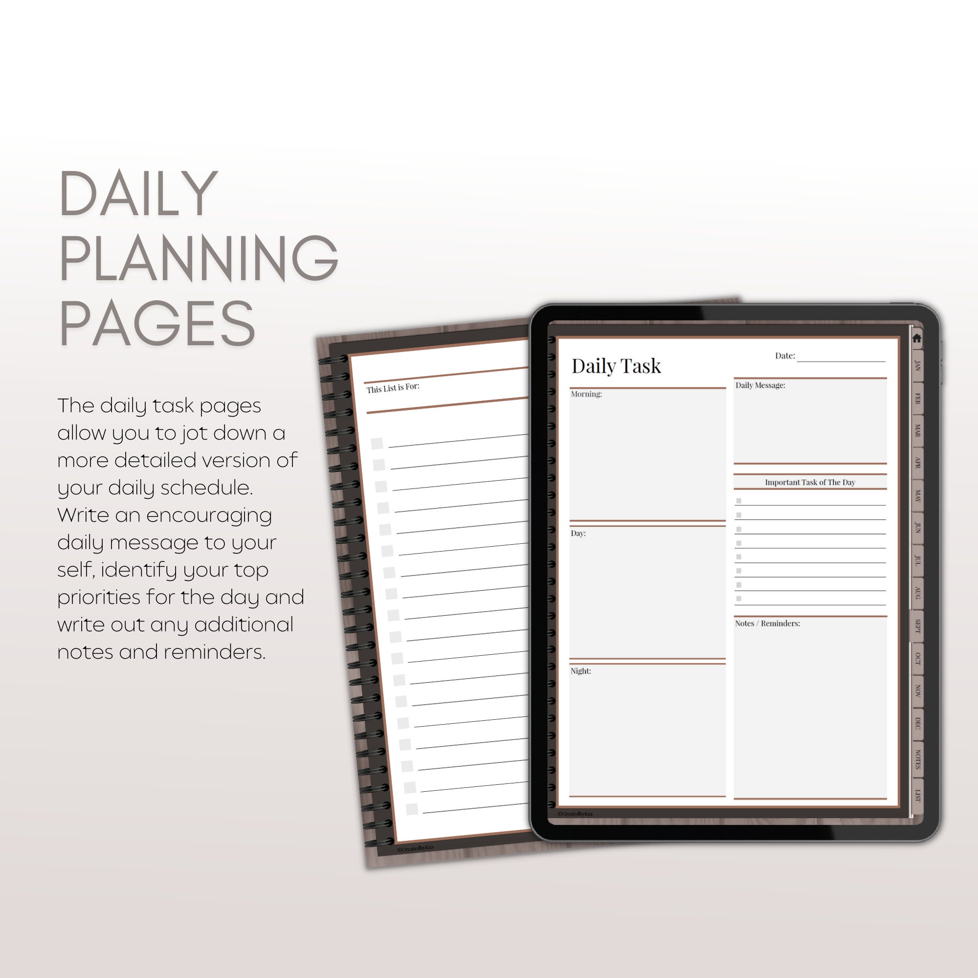 Goodnotes Undated Digital Planner for iPad and Tablet, Minimal Planner ...