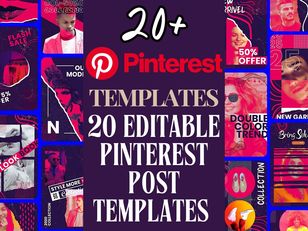 20 Editable Pinterest Post Templates Stylish Social Media Designs PSD ...