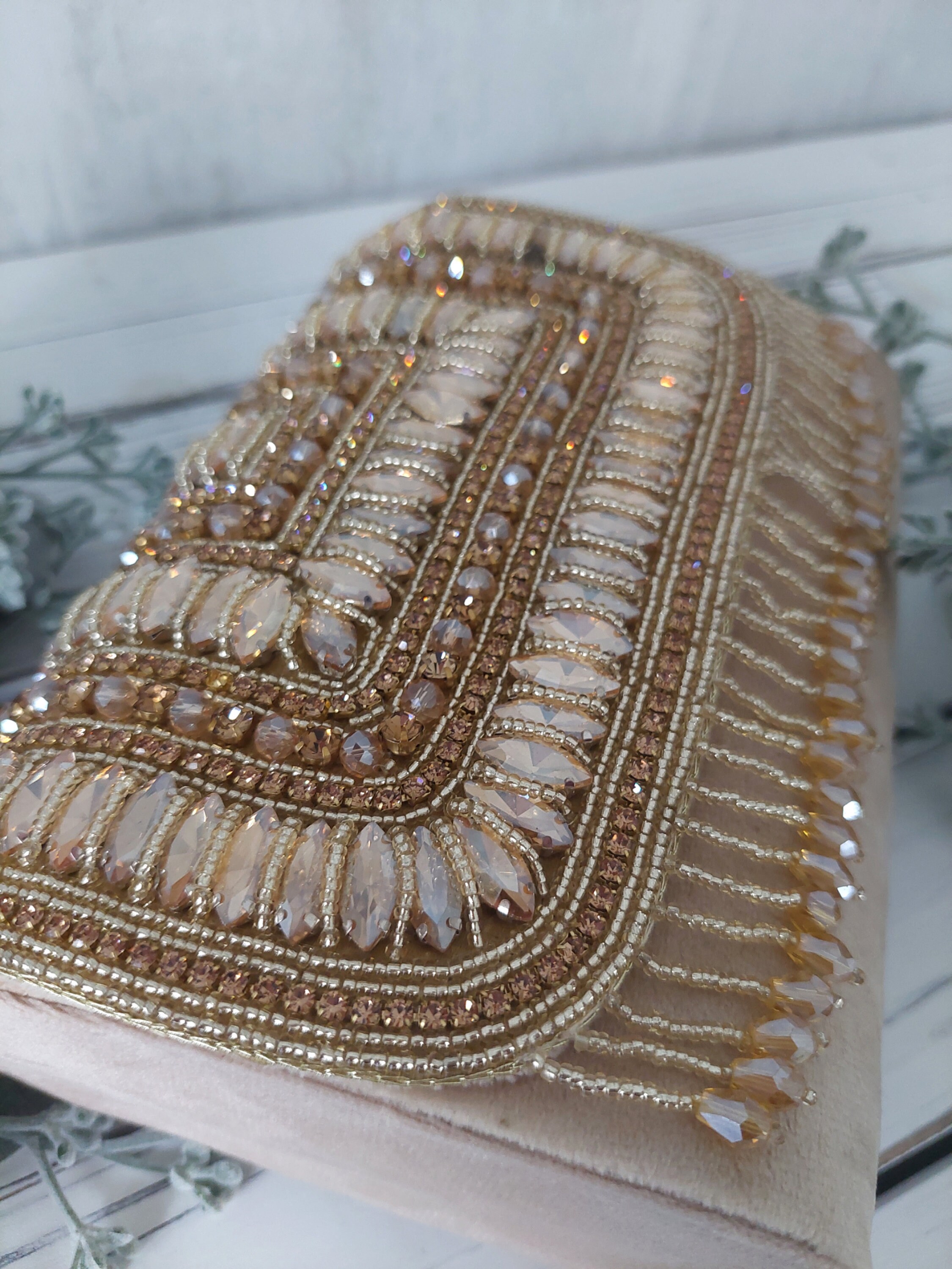 GOLD Rhinestone Clutch, GLAM Bridal Bag, Modern Trend, Elegant Wedding ...