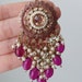 INDIAN Monalisa Stone Tikka Set in Mint Green Pink Purple - Etsy