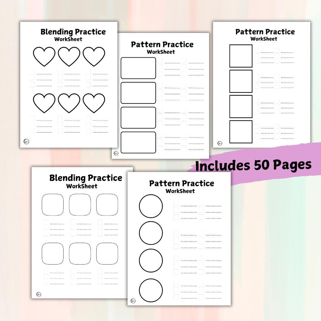 Coloring Pattern Pages, Coloring Practice Pages, Practice Page ...