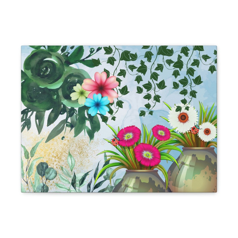 Flower Design, Canva Art Prints, Floral Design Canva, Wall Decor, Wall ...