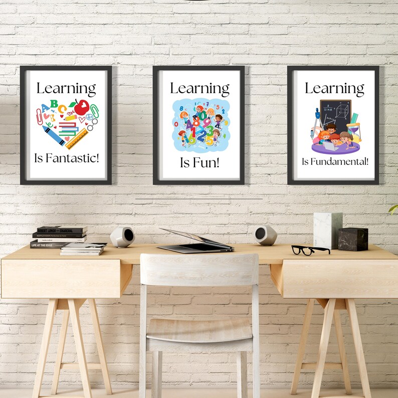 Learning Wall Art Children's Wall Art Kid's Wall - Etsy