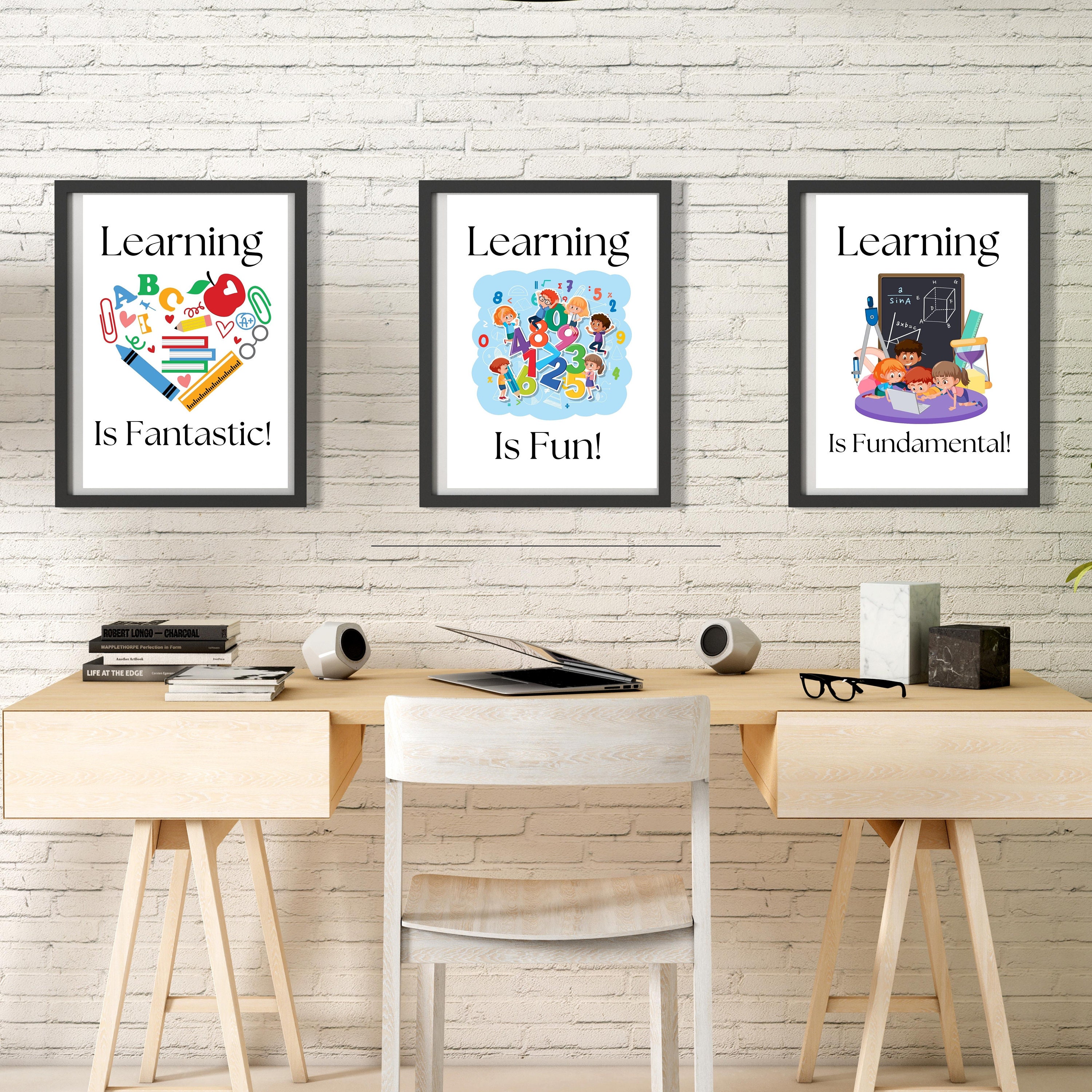 Learning Wall Art, Children's Wall Art, Kid's Wall Art, Nursery Room ...