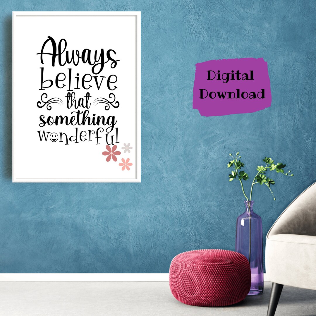 Positive Affirmation, Wall Art Decor, Printable Wall Decor, Wall Art ...