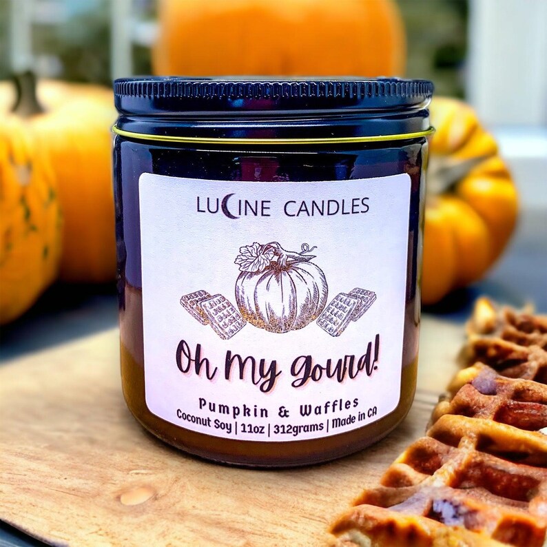 Pumpkin Pecan Waffles Scented Candle – Cozy Fall Candle for Home, Warm ...