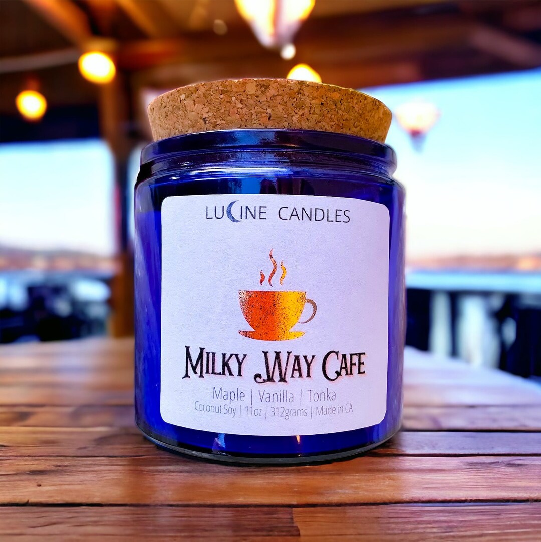 Coffee Candle Cafe Candle Milky Way Cafe Cup of Joe Crackling Wood Wick ...