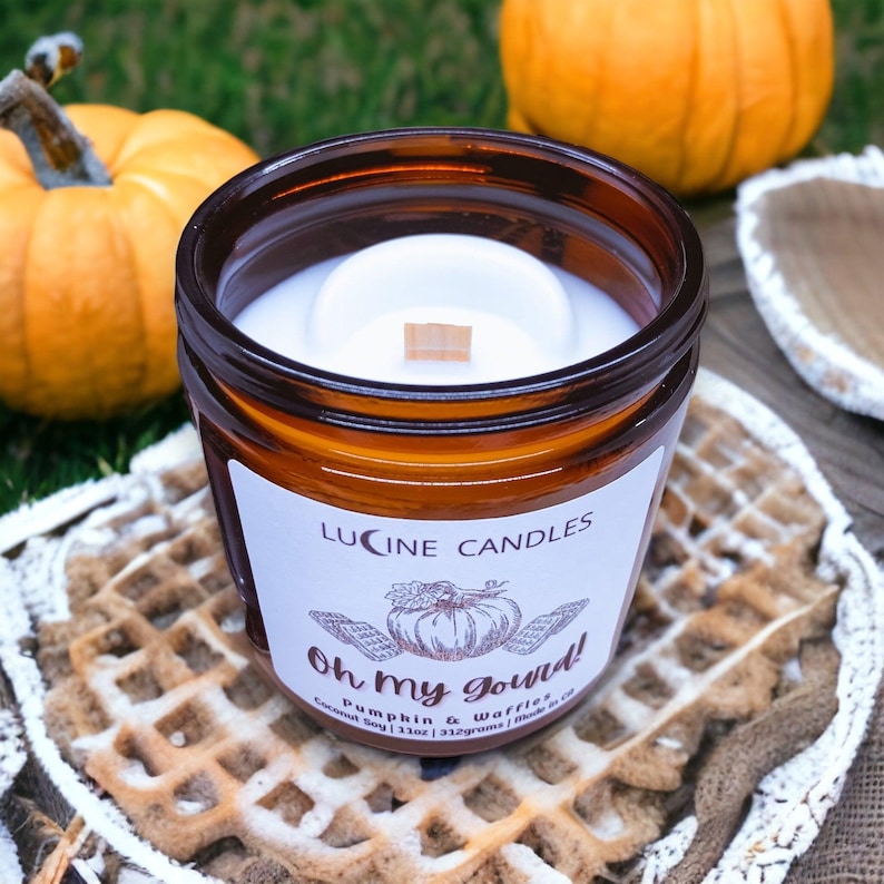 Pumpkin Pecan Waffles Scented Candle – Cozy Fall Candle for Home, Warm ...