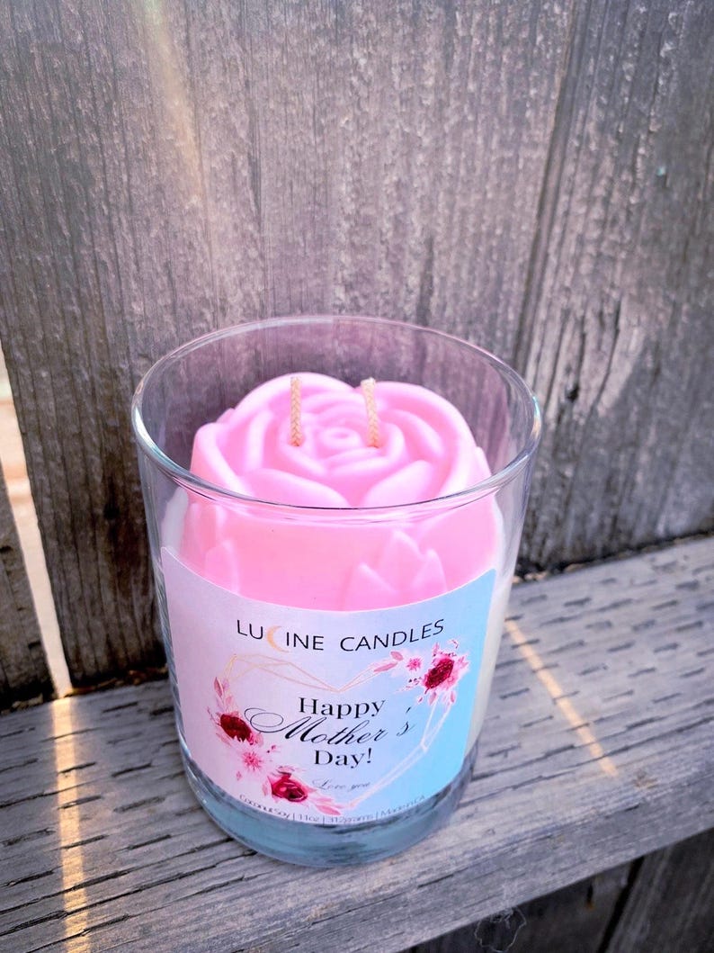 Floral Scented Mother’s Day Candle Gift Box | Rose Embed, Double Wick ...