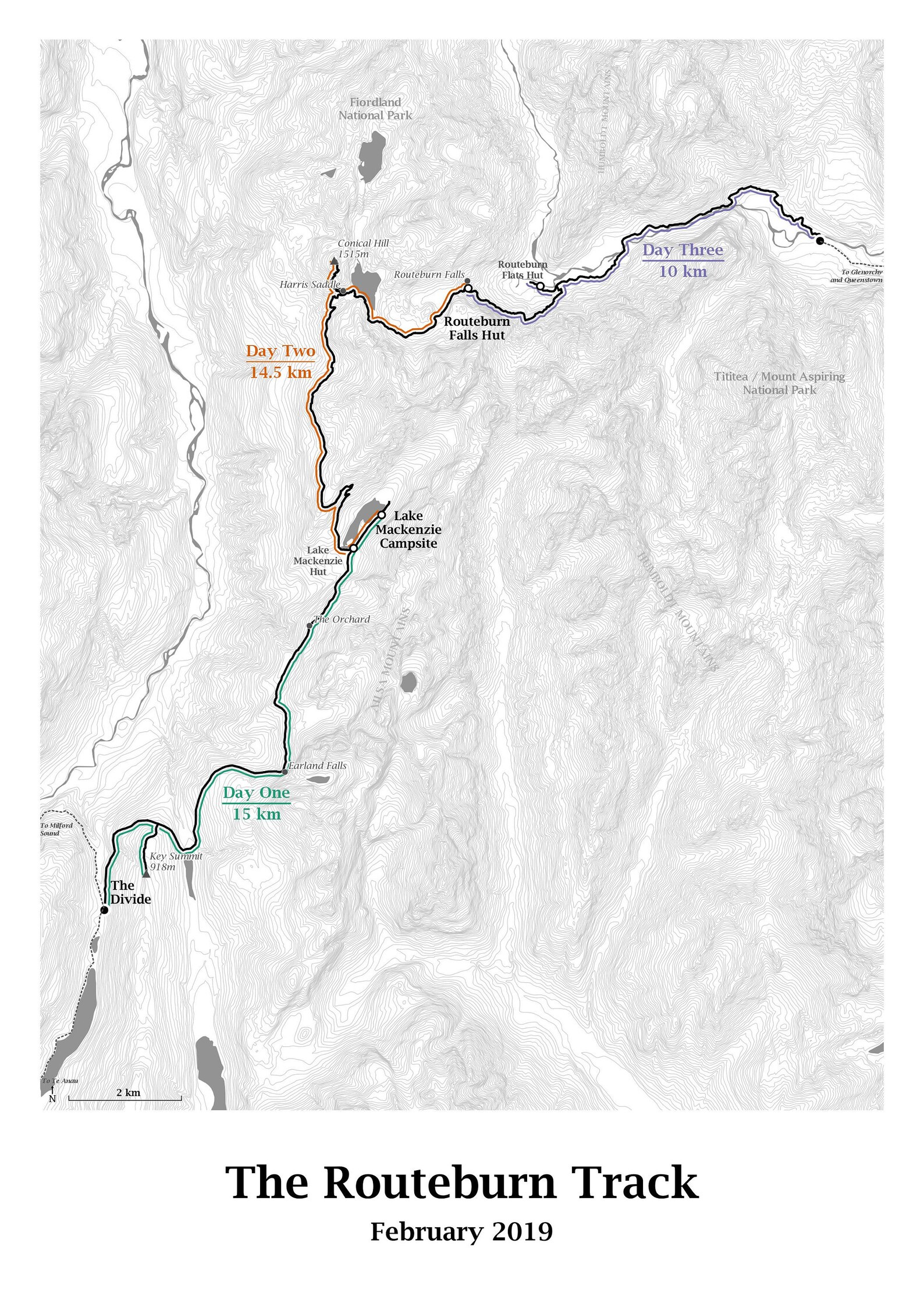 Customisable Routeburn Track Map - Etsy