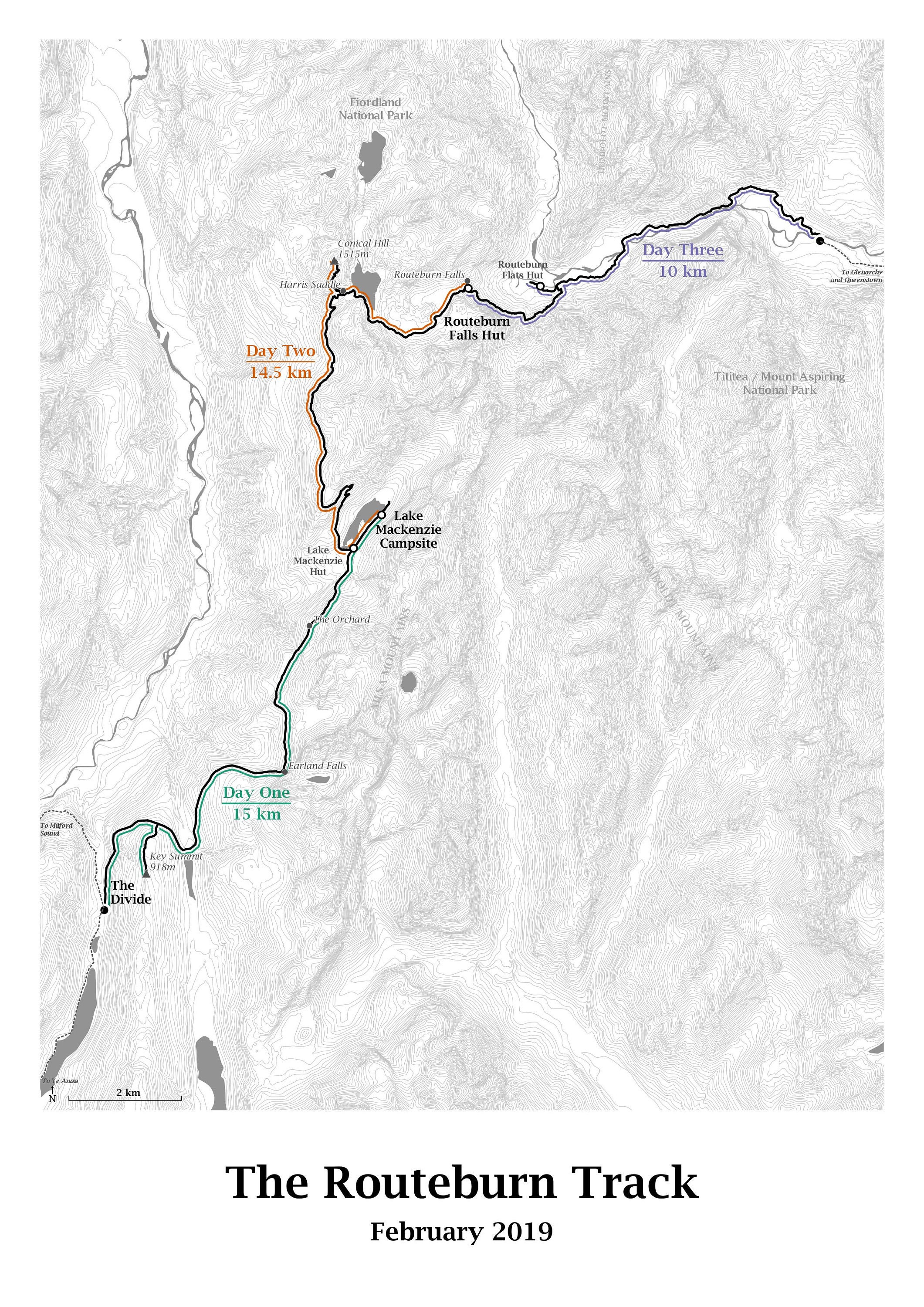 Customisable Routeburn Track Map - Etsy