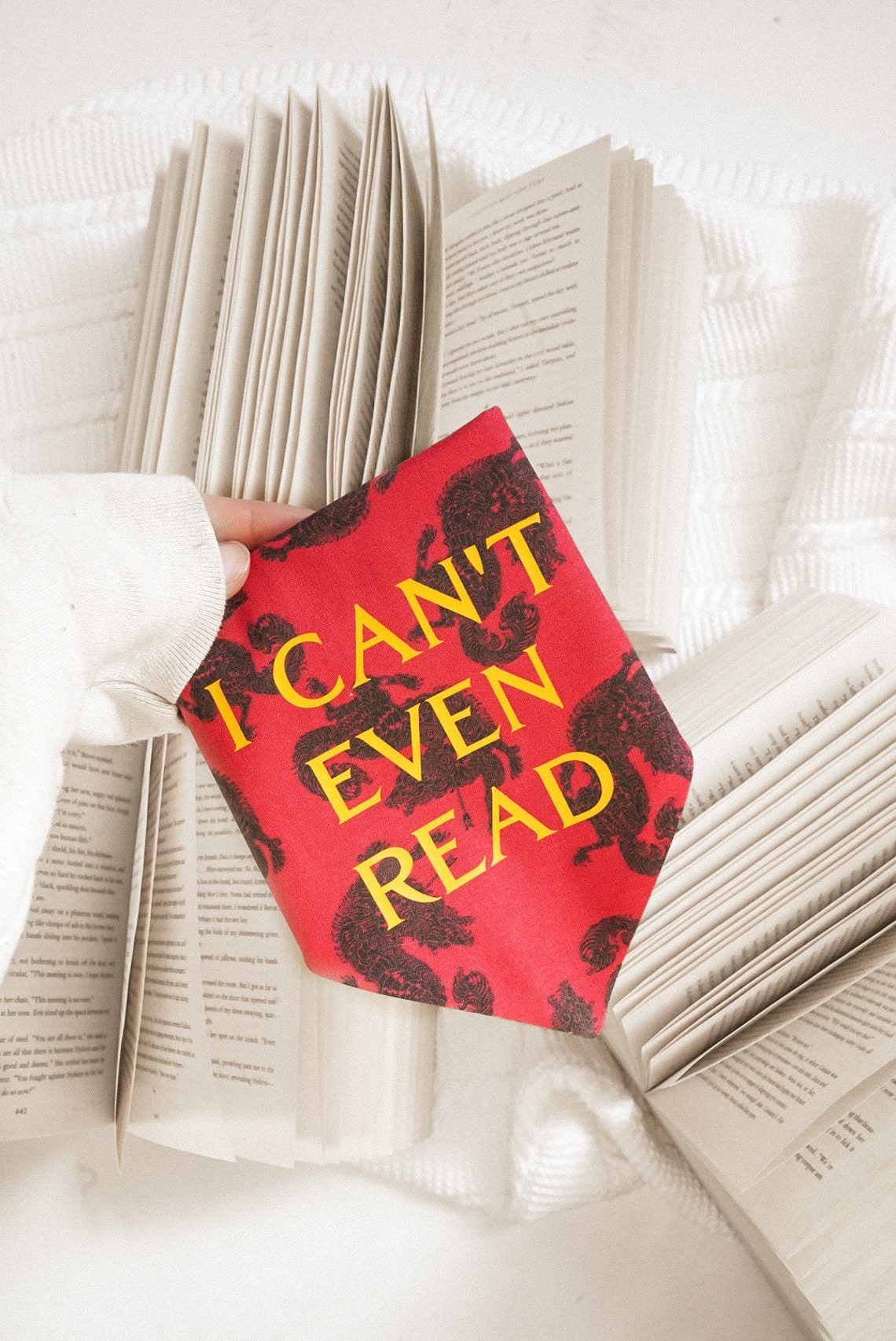 I Can't Even Read Bandana, Bookish Bandanas, Dog Bandanas, Feyre Dog ...