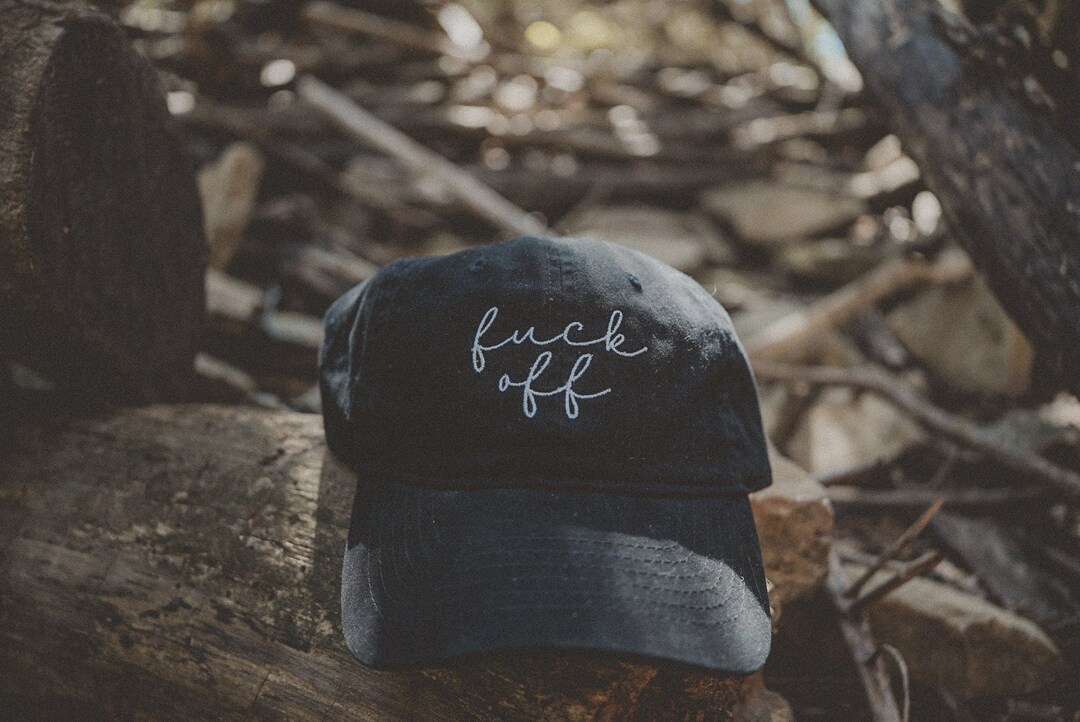 Fuck off Embroidered Baseball Cap Funny Hats Obnoxious Hats Embroidered ...