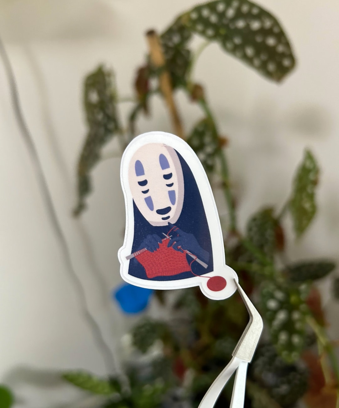No Face Knitting Sticker - Etsy