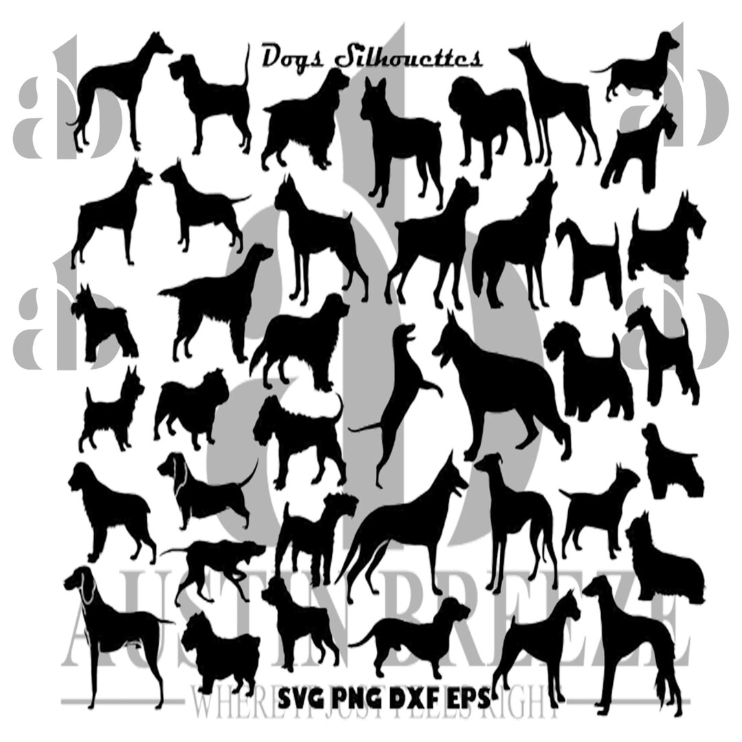 Dog Silhouettes Svg, Halloween Dog Mom Svg, Dog Mom, Ghost Dog Svg ...