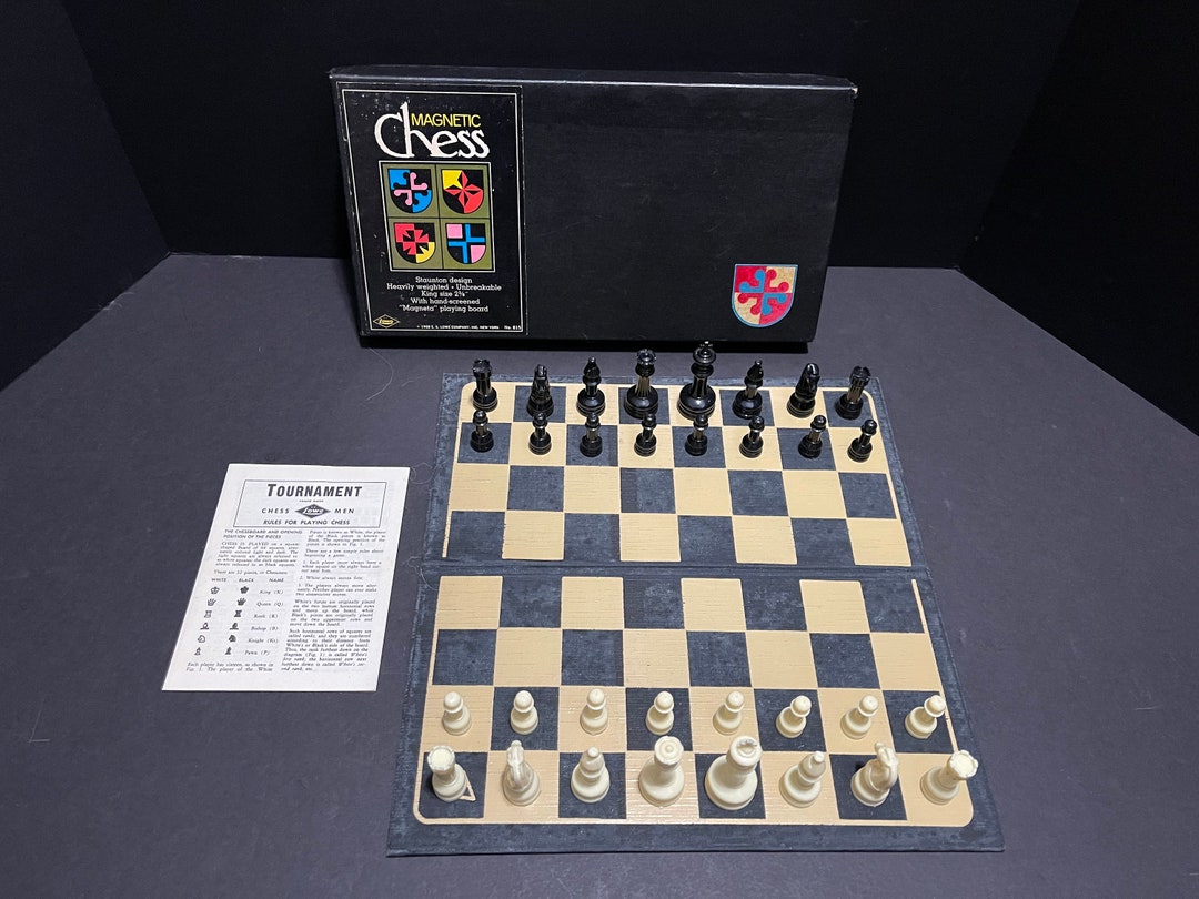 VINTAGE - LOWE #815 MAGNETIC Chess Set - Heavily Weighted Staunton ...