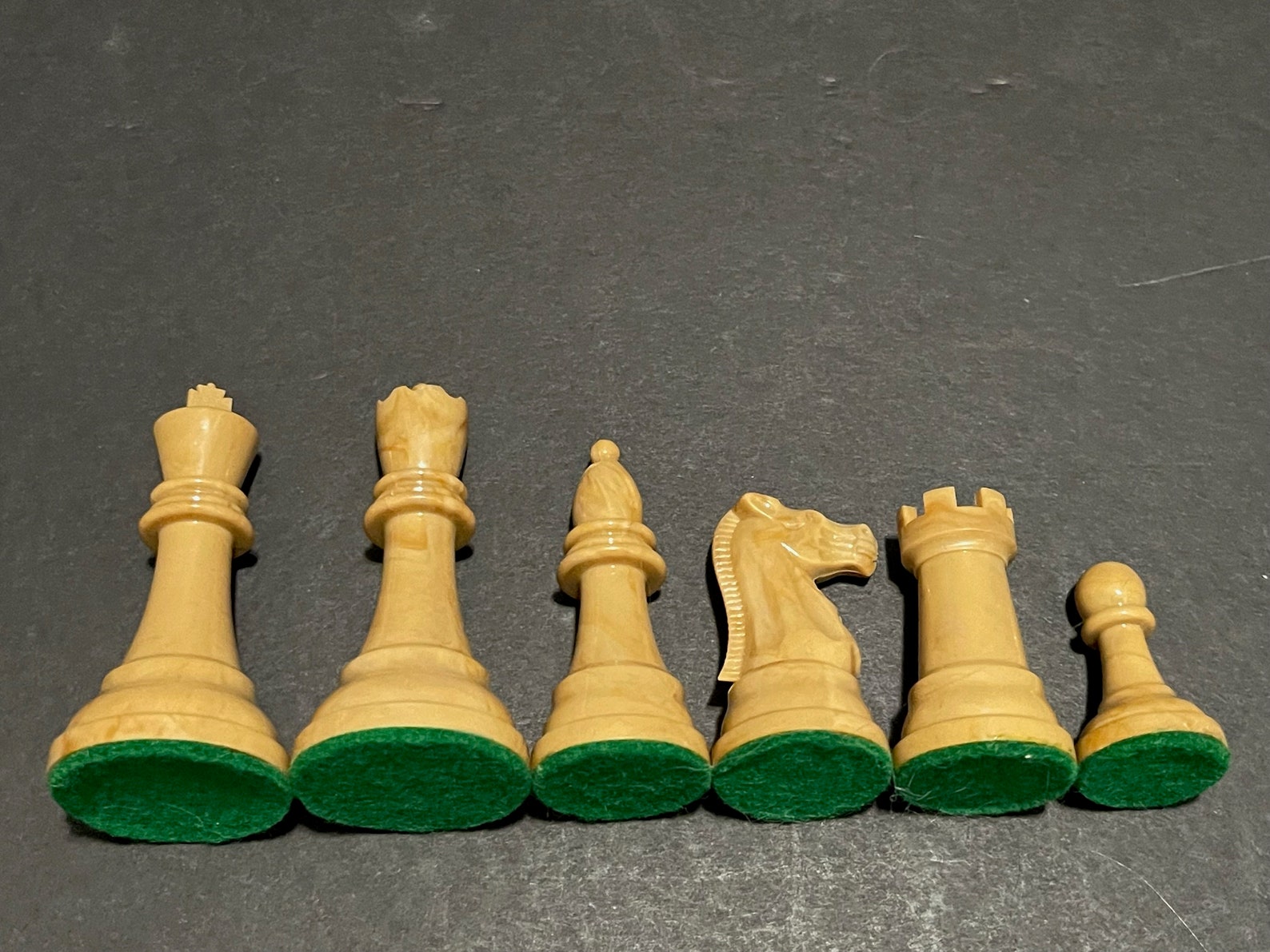 VINTAGE - GALLANT KNIGHT Chess Set - "wood Grain" - Weighted ...