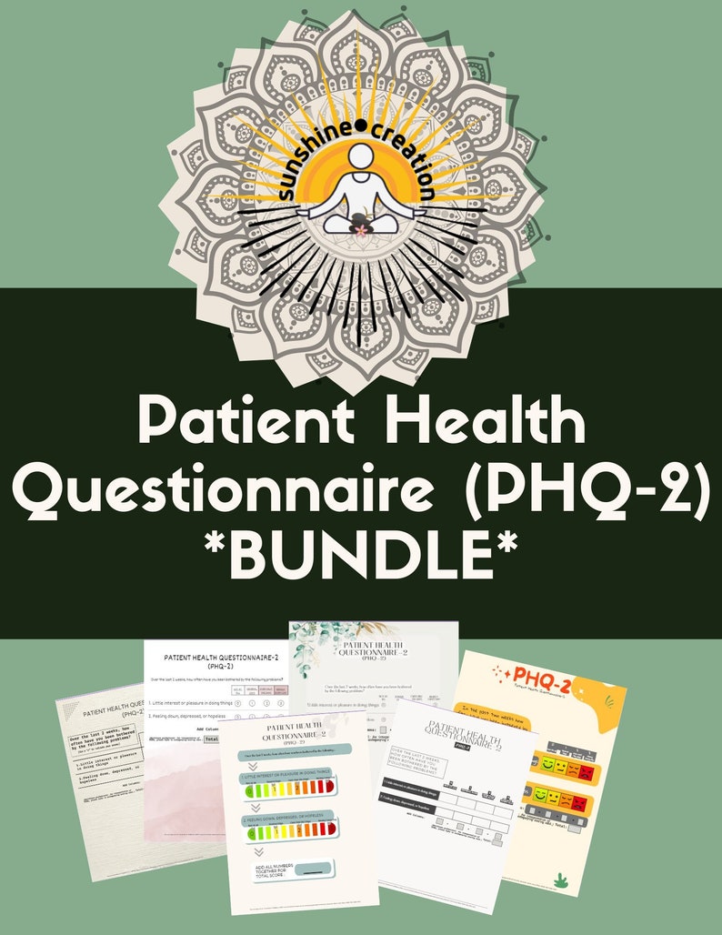 Phq 2 Assessment And Screener Printable Assessment Patient Health
