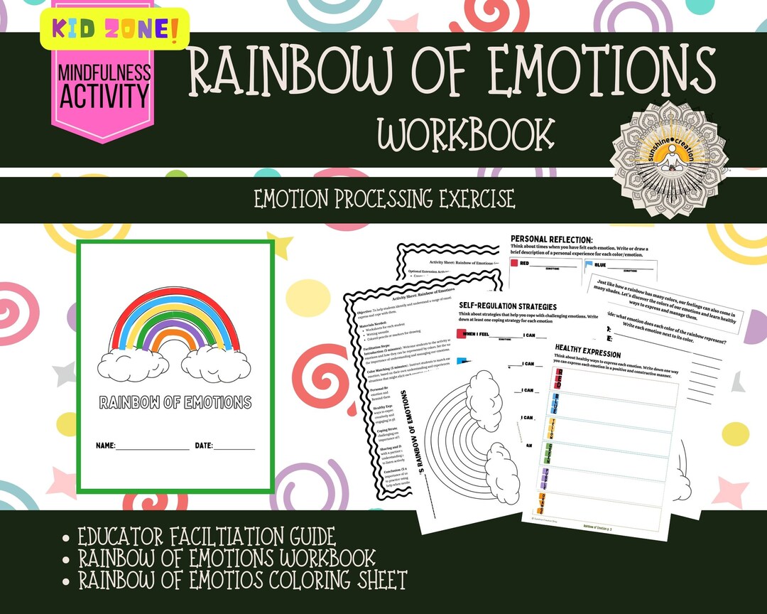Rainbow of Emotions | Workbook for Understanding Emotions | Social ...