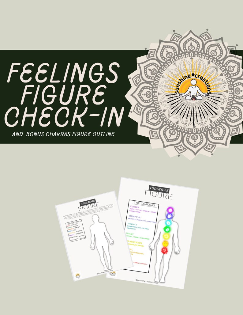 Feelings Check in Worksheets Feelings Wheel, Feelings Thermometer, and ...