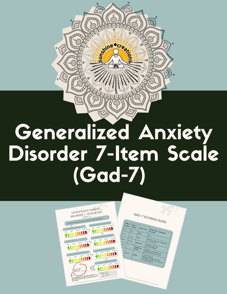 GAD-7 Assessment and Screener | Printable Assessment | Patient Health ...