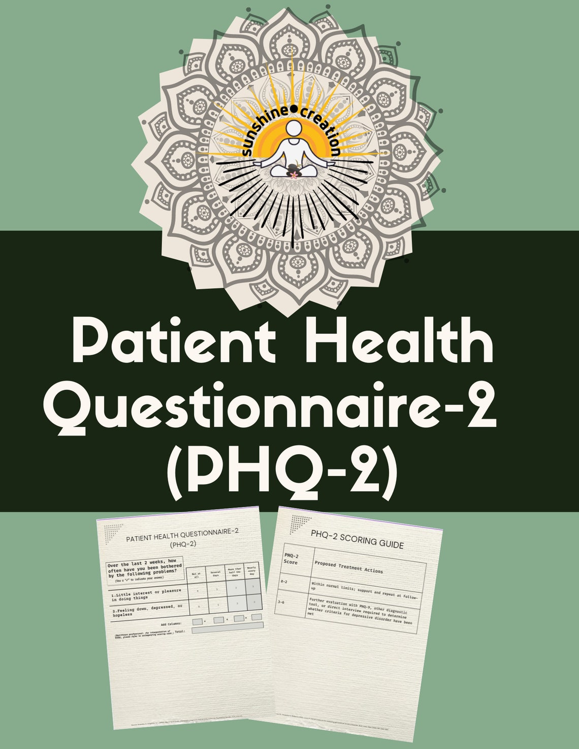PHQ-2 Assessment and Screener | Printable Assessment | Patient Health ...
