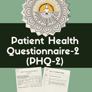 PHQ-2 Assessment and Screener | Printable Assessment | Patient Health ...