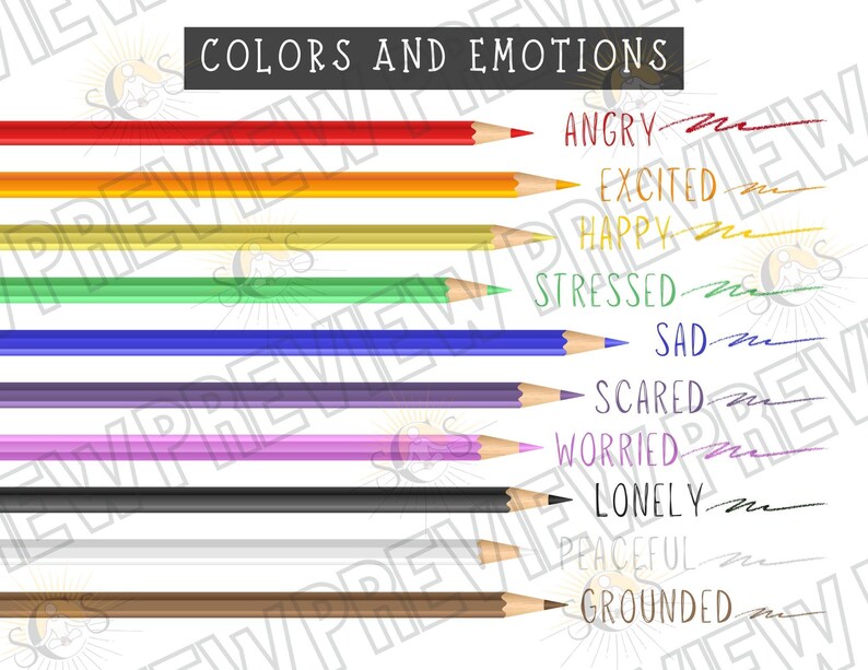 Colors and Emotions Guide | Printable Handout | Art Therapy | Self ...