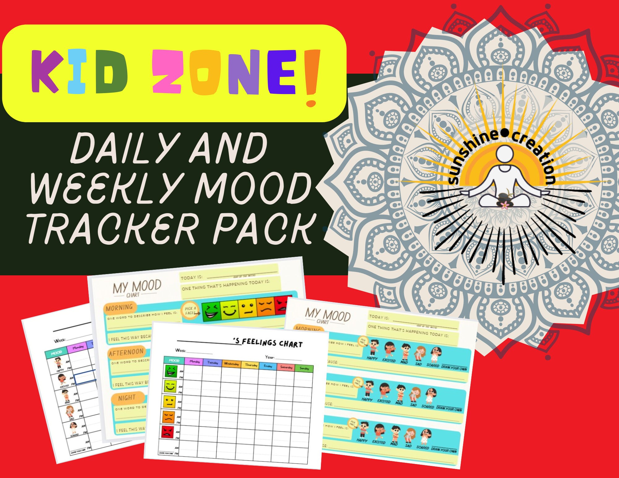 Mood Tracker for Kids | Printable Worksheets for Kids | Worksheet ...