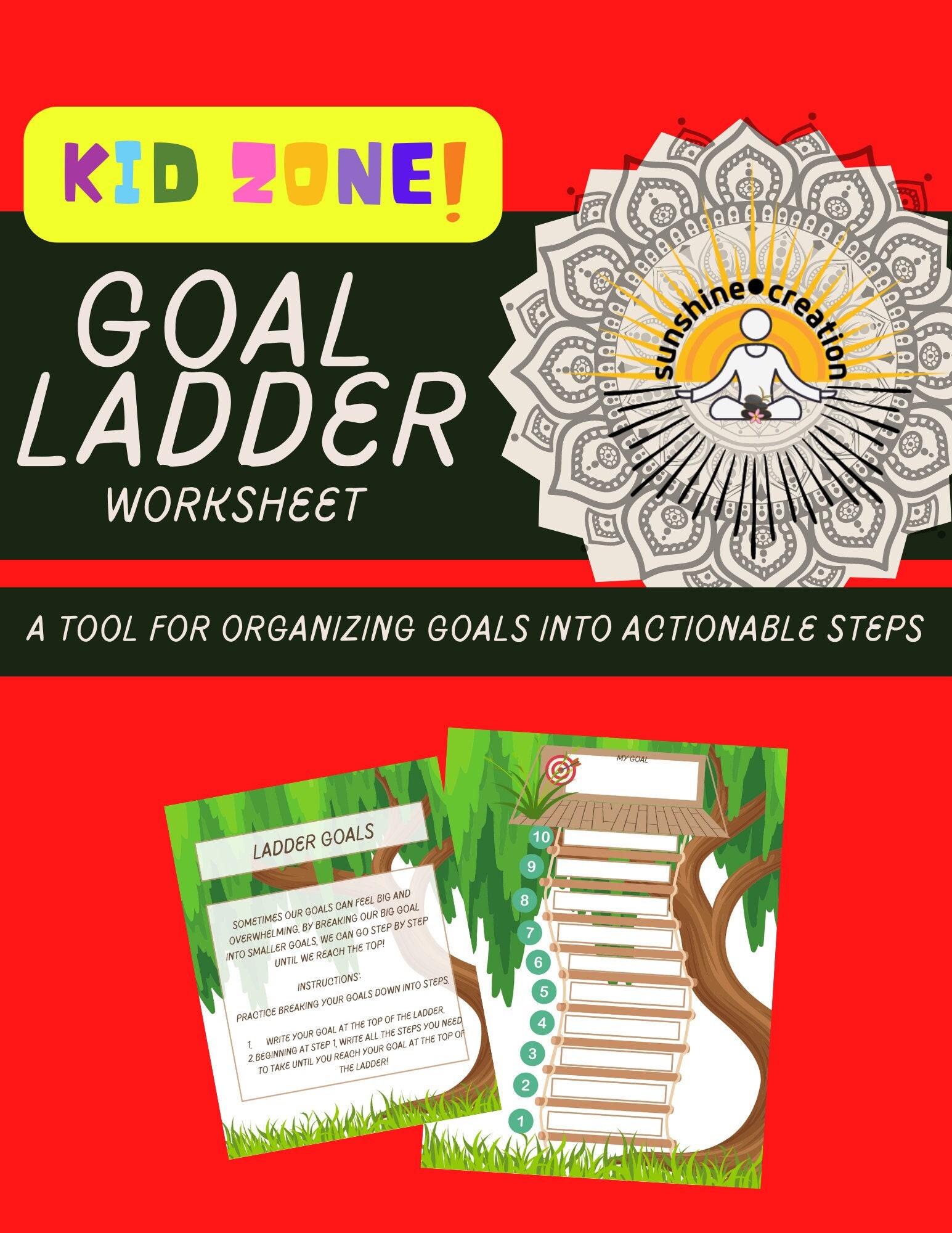 Goal Setting Worksheet | Printable Worksheet for Kids | Worksheet for ...