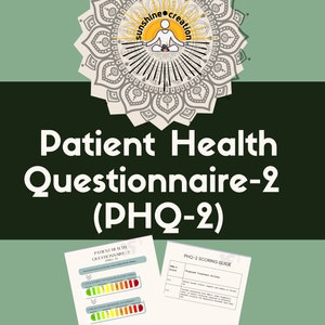 PHQ-2 Assessment and Screener | Printable Assessment | Patient Health ...