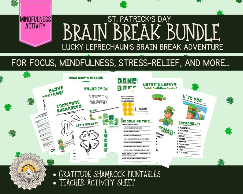 Brain Break Activity | Lucky the Leprechaun's St. Patrick's Day Brain ...