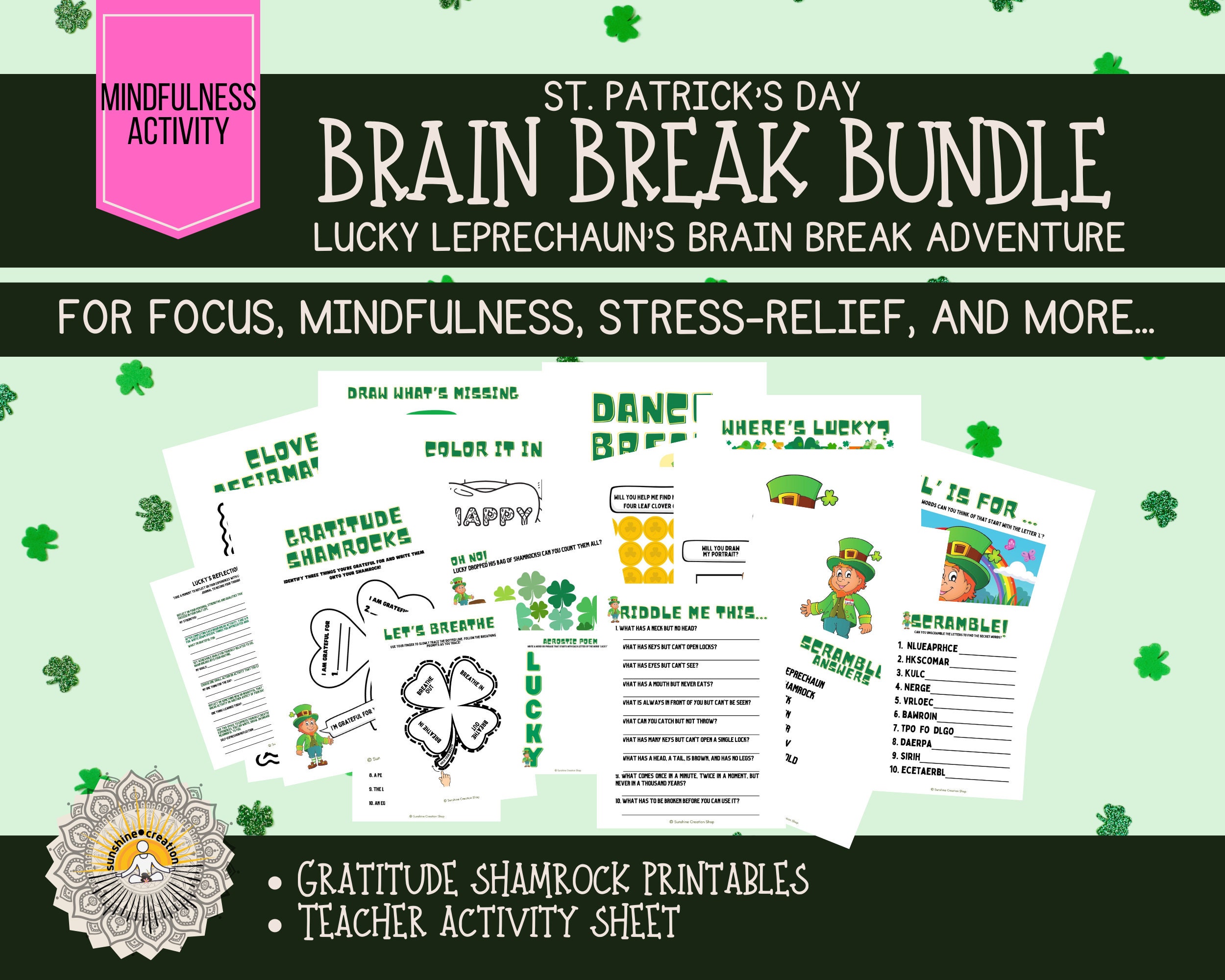 Brain Break Activity | Lucky the Leprechaun's St. Patrick's Day Brain ...