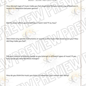 Body Scan Music Listening Activity | Printable Worksheets for Teens ...