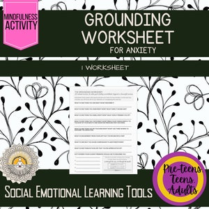 Grounding Techniques | Grounding Worksheet for Anxiety Management ...