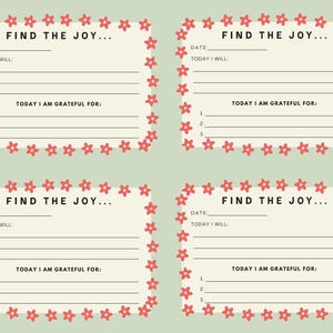 Printable Gratitude Journal Cards | 100+ Journal Designs | Social ...