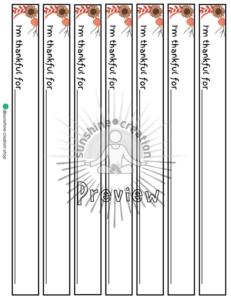 Gratitude Chain Craft Printable Craft for Kids Printable Gratitude ...