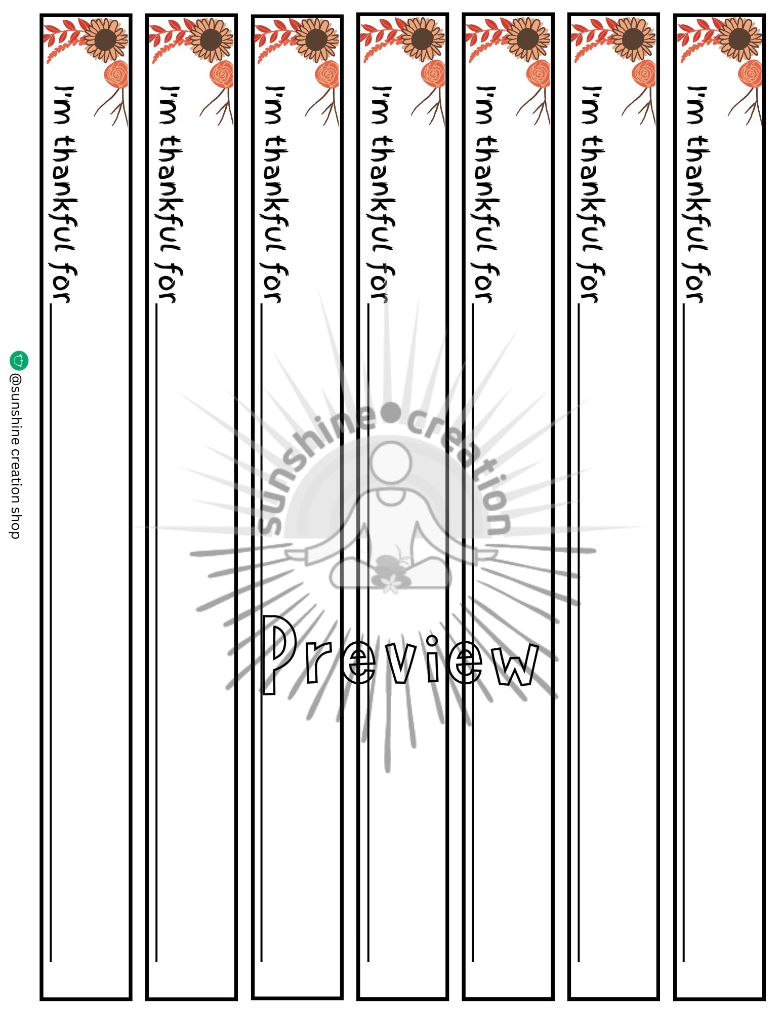 Gratitude Chain Craft Printable Craft for Kids Printable Gratitude ...