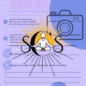 Zoom In, Zoom Out | Printable Planner | Printable Worksheet Activity ...