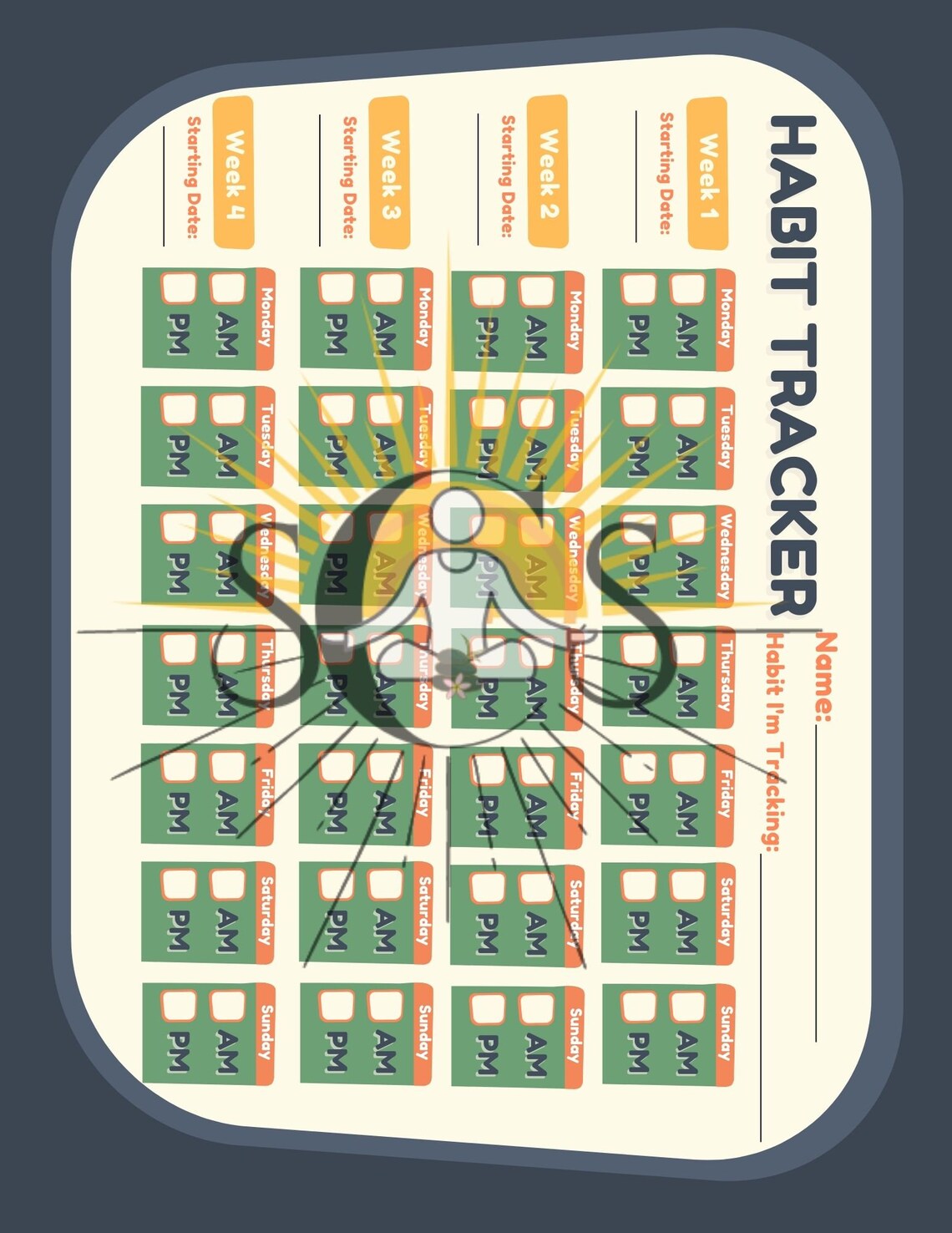 Habit Tracker for Kids Printable Worksheet for Kids Multi-function ...