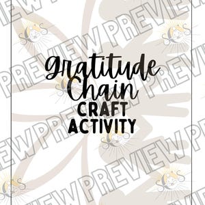 Gratitude Chain Craft | Printable Craft for Kids | Printable Gratitude ...
