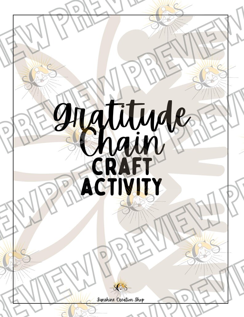 Gratitude Chain Craft | Printable Craft for Kids | Printable Gratitude ...