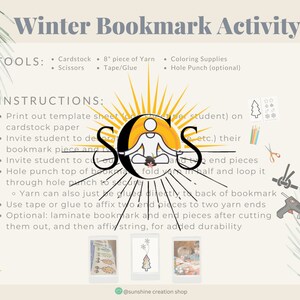 Winter Bookmark Craft Activity Printable Craft Activity Printable ...