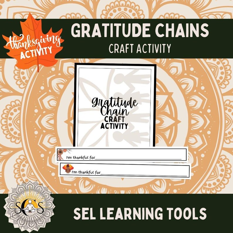 Gratitude Chain Craft | Printable Craft for Kids | Printable Gratitude ...
