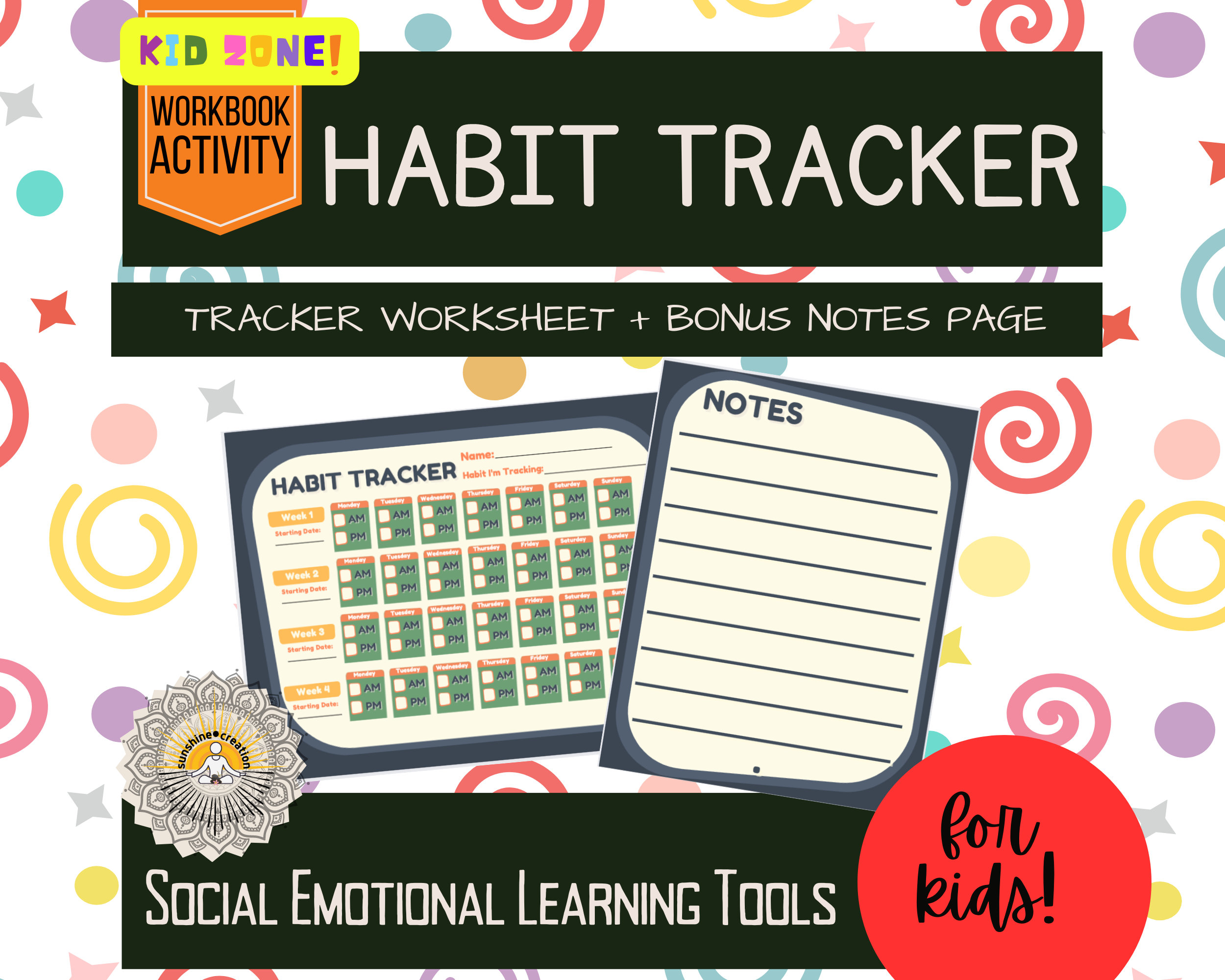 Habit Tracker for Kids | Printable Worksheet for Kids | Multi-function ...