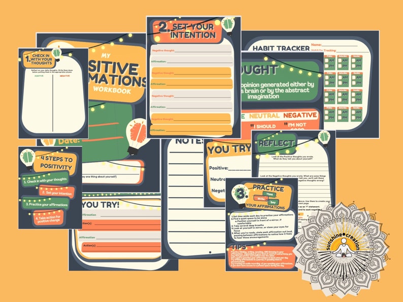 Positive Affirmations | Positive Thinking | Printable Worksheets for ...