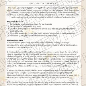 Body Scan Music Listening Activity | Printable Worksheets for Teens ...