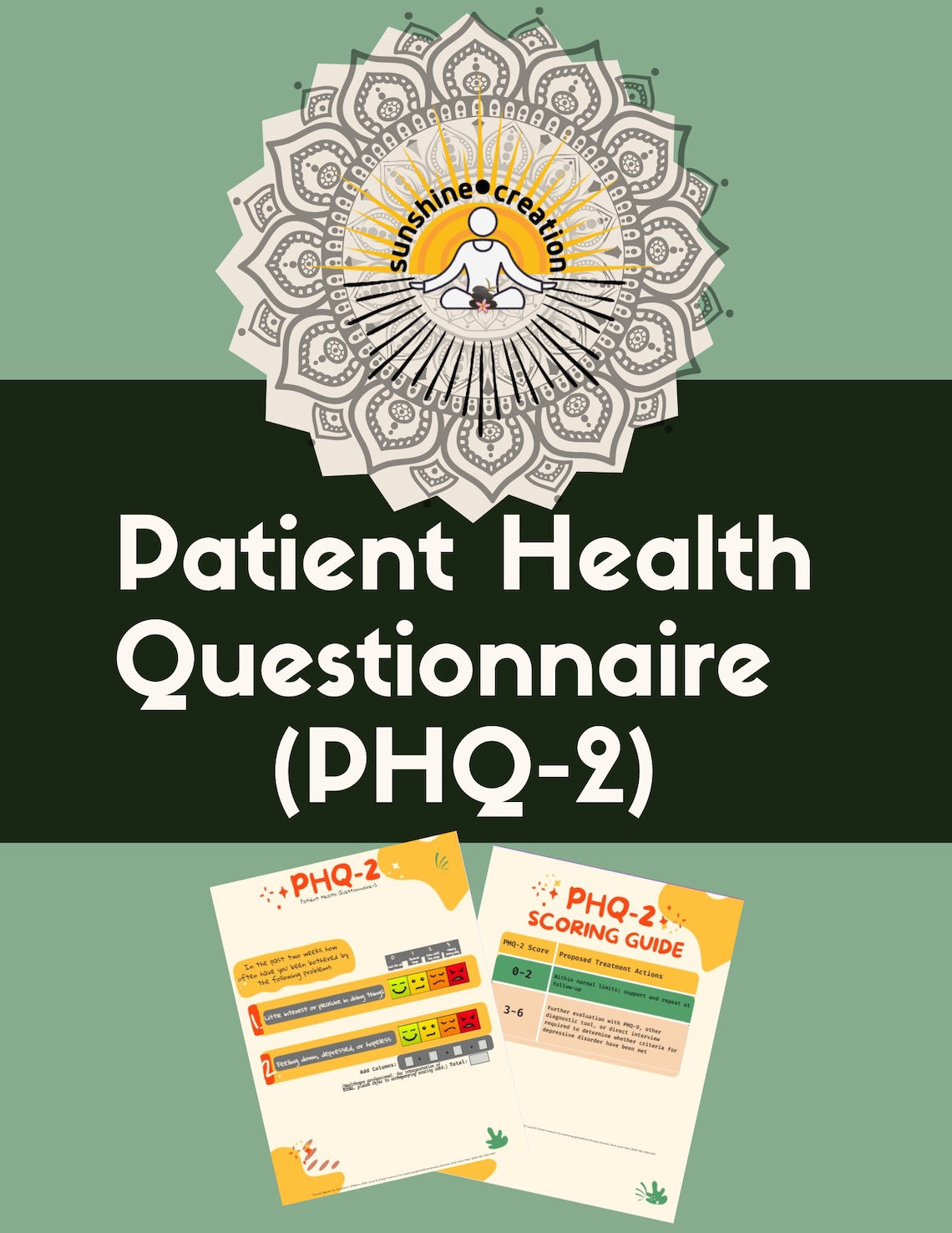 PHQ-2 Assessment and Screener | Printable Assessment | Patient Health ...