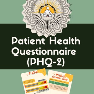 PHQ-2 Assessment and Screener | Printable Assessment | Patient Health ...