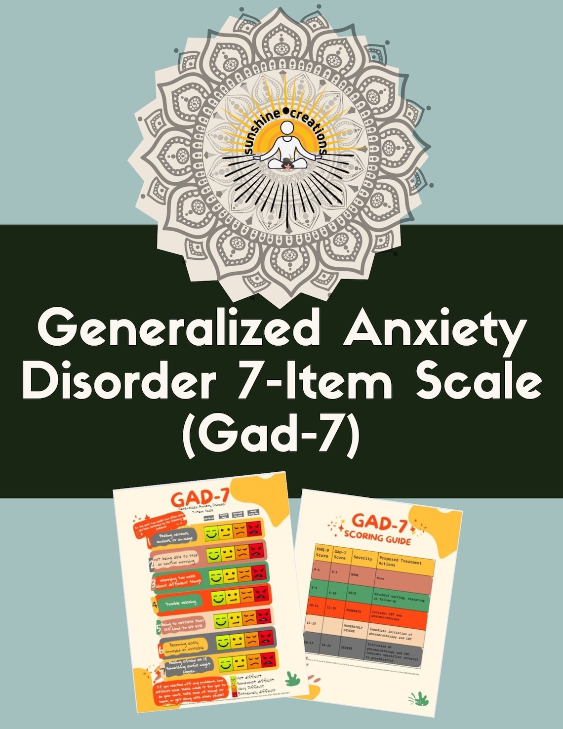 GAD-7 Assessment and Screener | Printable Assessment | Patient Health ...
